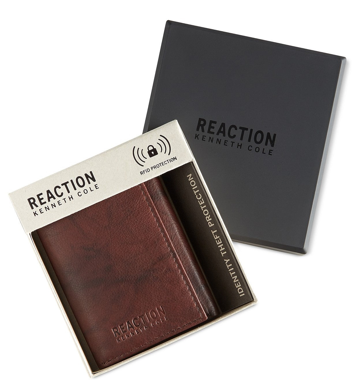 Kenneth Cole REACTION Men s RFID Protection Leather Trifold Wallet Bro socallook